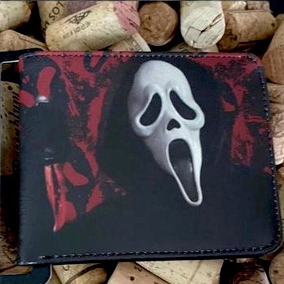 Bags | Bioworld Scream Ghostface Scary Movie Leather Bifold Wallet New ...